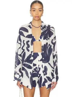 VITAMIN A Playa Boyfriend Shirt - Night Flower