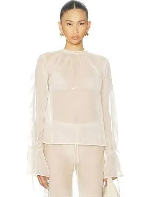 SHANI SHEMER Jeanie Blouse - Champagne