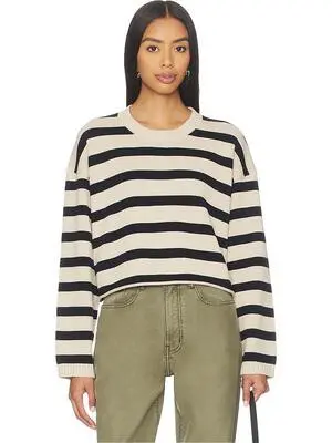 Denimist Cropped Stripe Sweater - Midnight & Straw