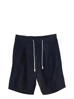 Eleventy Drawstring Pleated Shorts - Blue