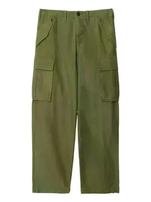 Burberry Cotton Cargo Trousers - Green
