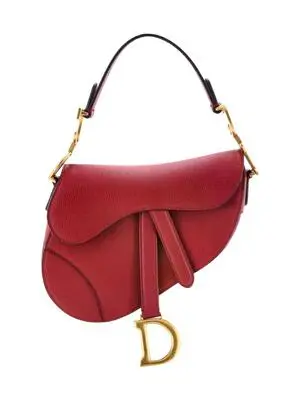 Dior Saddle Leather Mini Shoulder Bag - Red