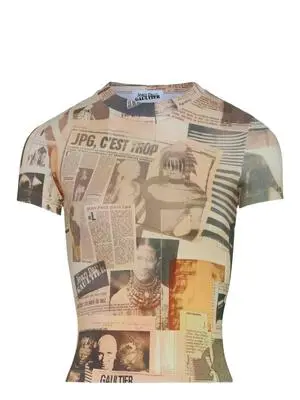 Jean Paul Gaultier Journal-print T-shirt - Neutrals