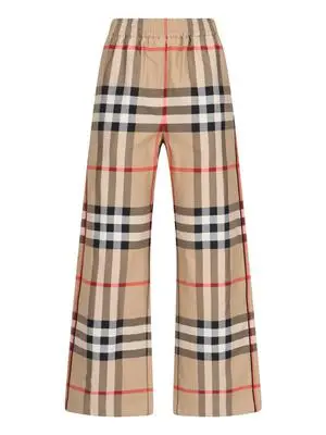 BURBERRY Vintage Check Wide Leg Pants