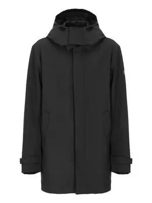 Peuterey Logo-patch Hooded Parka - Black