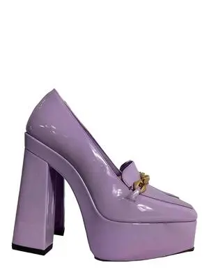 JIMMY CHOO Chain-detail Platform Pumps - Purple