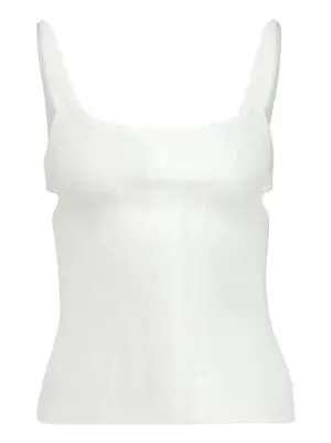 COURREGES 90's Cut-out Ribbed Tank Top - White