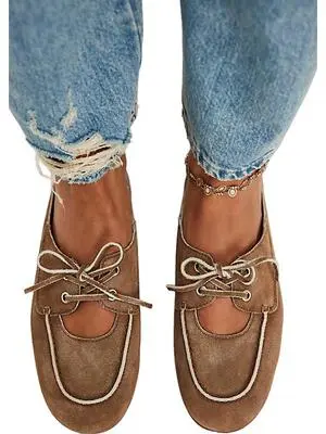 Jeffrey Campbell Yachting Day Boat Mules - Camel Suede