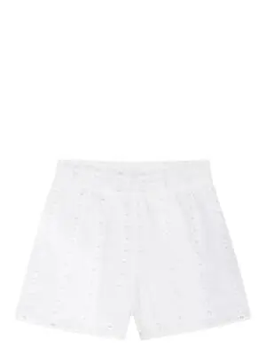 ANINE BING Eyelet Kam Shorts - White