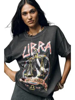 GIRL DANGEROUS Zodiac Graphic T-shirt - Libra