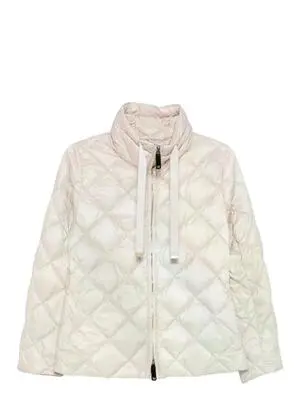 Max Mara Quilted Zip-up Jacket - White