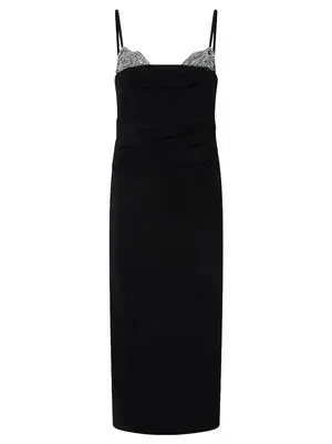 Pinko Layered-effect Embellished Dress - Black