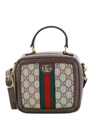 Gucci Ophidia Mini Satchel - Brown