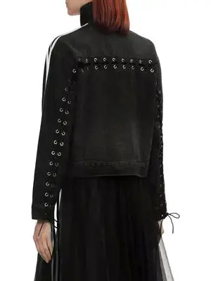 Adidas Zip-up Denim Jacket - Black