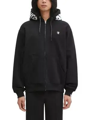 AAPE BY *A BATHING APE® Logo-patch Zip-front Hoodie - Black