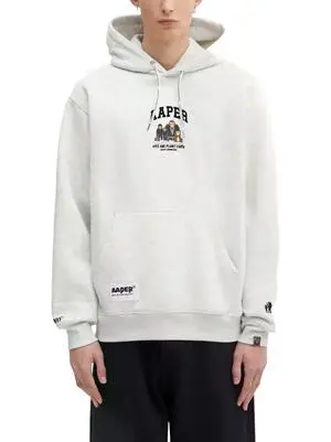 AAPE BY *A BATHING APE Graphic-print Hoodie - Grey