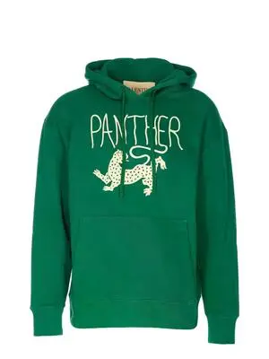 Valentino Garavani Logo Print Hooded Sweater - Green