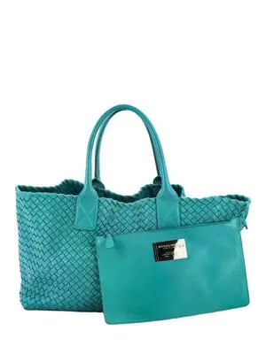 Bottega Veneta Cabat Intrecciato Nappa Medium Tote Bag - Green