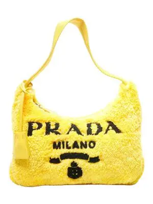 Prada 2022 Spugna Terry Shoulder Bag - Yellow