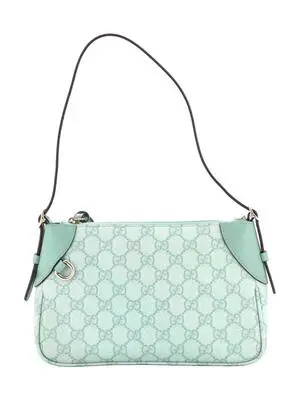 Gucci Emblem Gg Coated Canvas Small Shoulder Bag - Green