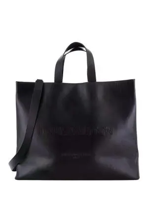 LOUIS VUITTON Leather Mm Shopper Tote - Black