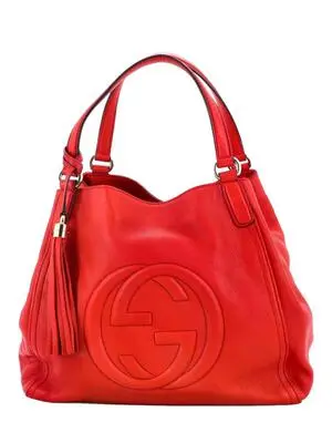 Gucci Soho Leather Medium Shoulder Bag - Red