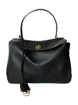 Balenciaga Leather Rodeo Tote Bag - Black