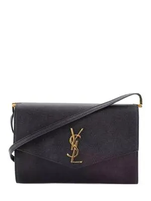 Saint Laurent Uptown Leather Mini Crossbody Bag - Black