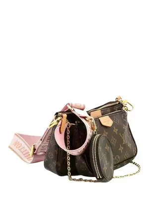 LOUIS VUITTON Louis Vuitton Multi Pochette Accessoires Monogram Canvas Crossbody Bag Brown
