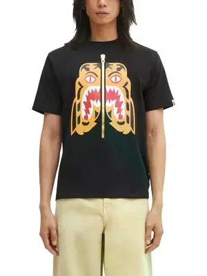 A BATHING APE Colors Tiger Graphic-print T-shirt - Black