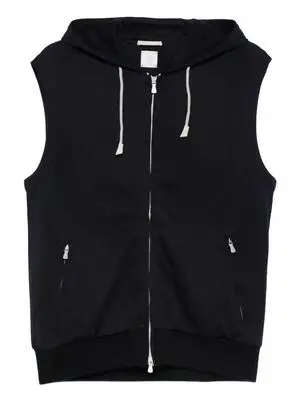 Eleventy Hooded Zip-up Gilet - Blue