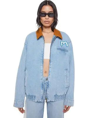 MOTHER Snacks! The Super Sizer Deep Fried Jacket - Light Blue