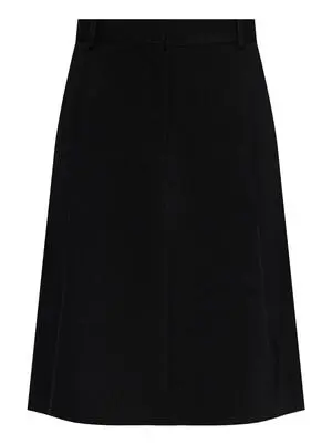 TOTEME Knee Length Wool Skirt - Black