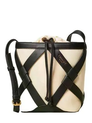 TWINSET Cross Strap Bucket Bag - Neutrals