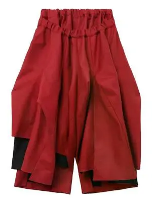 Comme Des Garçons Elasticated Layered Trousers - Red