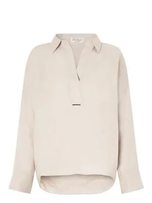 Brunello Cucinelli Linen Blouse - Neutrals