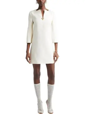 Valentino Garavani Wool & Silk Crepe Couture Dress - Ivory