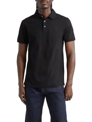 Ralph Lauren Purple Label Embroidered Logo Cotton Piqué Polo - Classic Black