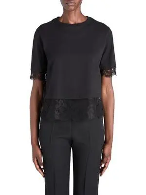 Alexander McQueen Lace Layer T-shirt - Black