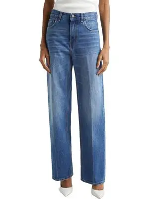 HAIKURE Bonnie Relaxed Straight Leg Jeans - Real Blue