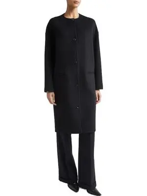 Loulou De Saison Kerry Oval-shaped Wool & Cashmere Coat - Black