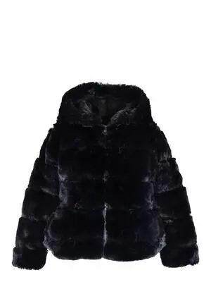 WIDGEON Faux Fur Hooded Zip-Up Jacket