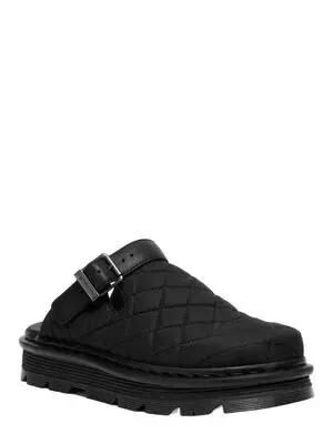 Dr. Martens Zebzag Quilted Canvas Platform Mules - Black