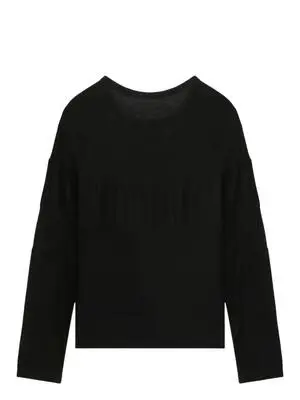 Y’s Ribbed Panelled Sweater - Black