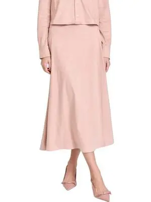 WAYF A-line Midi Skirt - Pink