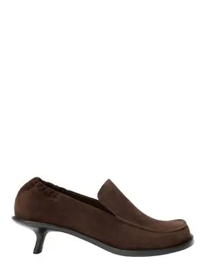 Loewe Suede Flex Heeled Loafers - Brown