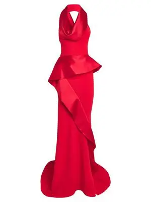 Maticevski Cowl-neck Provocateur Gown - Red