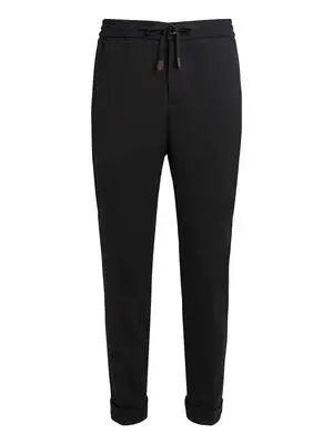 Marco Pescarolo Virgin Wool-blend Drawstring Trousers - Black