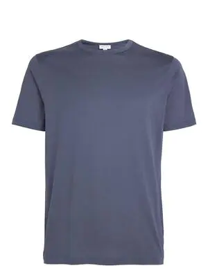 Sunspel Supima Cotton Classic T-shirt - Navy
