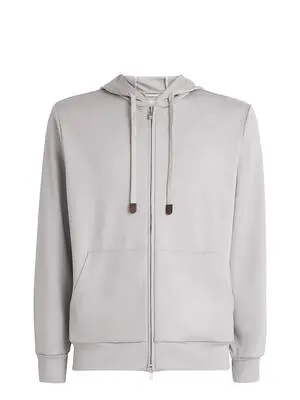 Marco Pescarolo Virgin Wool-blend Zip-up Hoodie - Grey